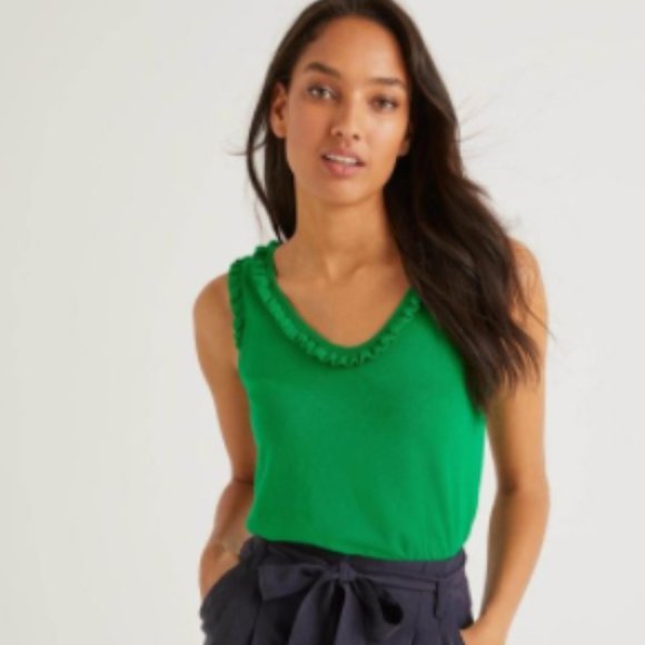 Mango | Tops | Mango Green Bow Tank Top Size S | Poshmark